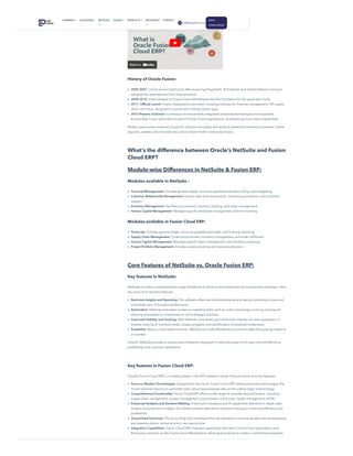 NetSuite vs. Oracle Cloud ERP: A Comprehensive Comparison Guide | PDF