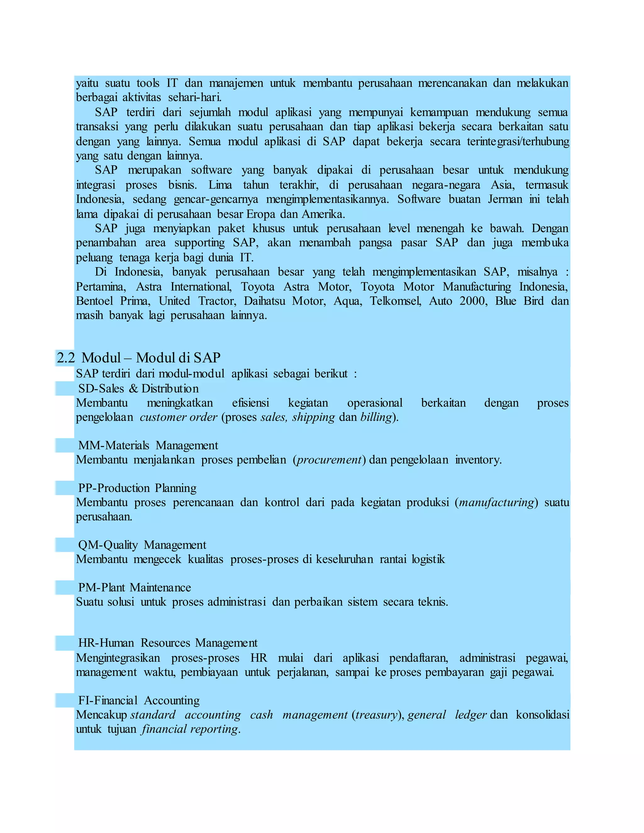 Erp pertamina | DOCX