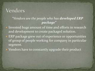 Post ERP-Implementation-Vendors, Consultants and Employees | PPT