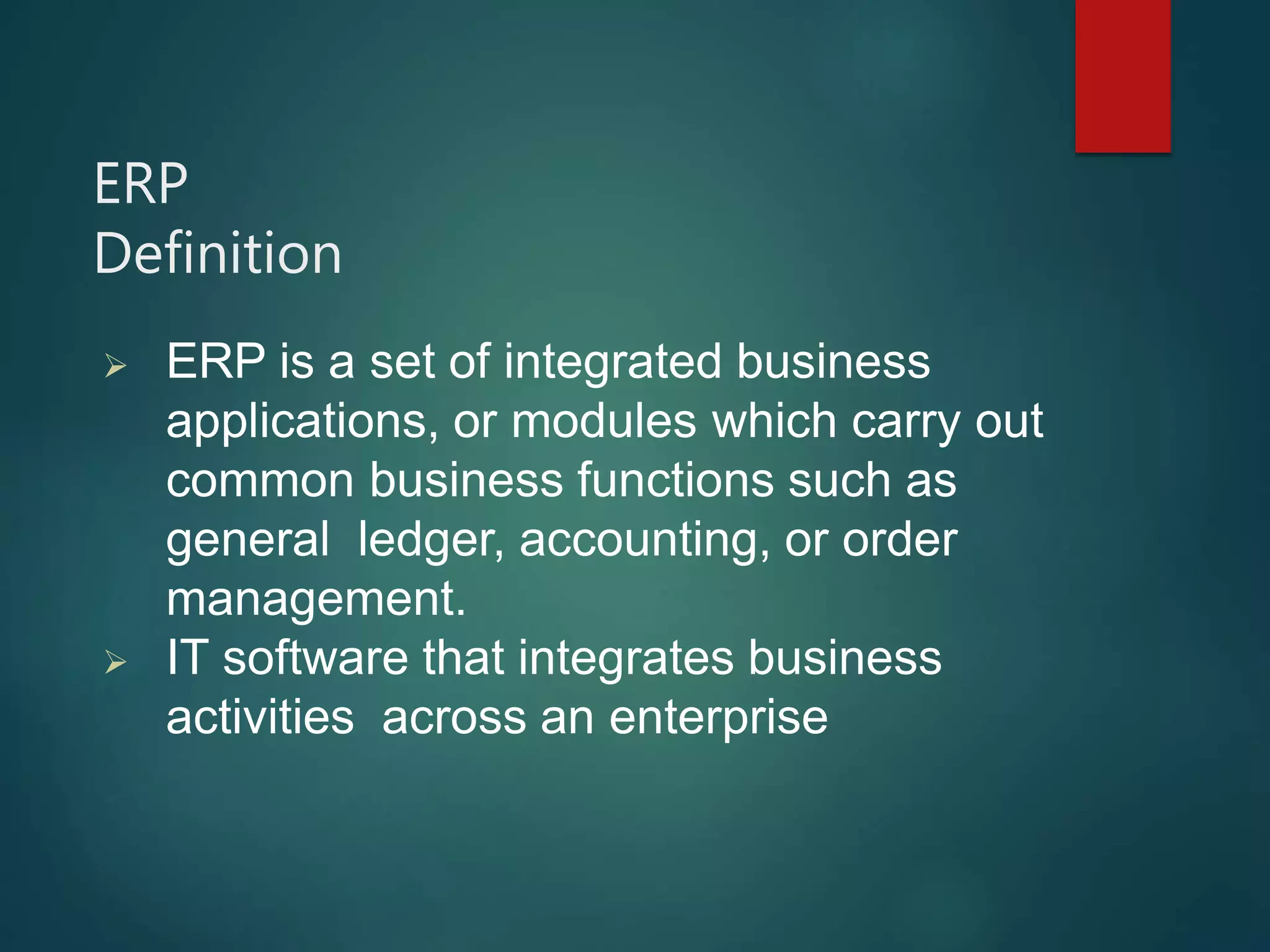 Erp ppt | PPT