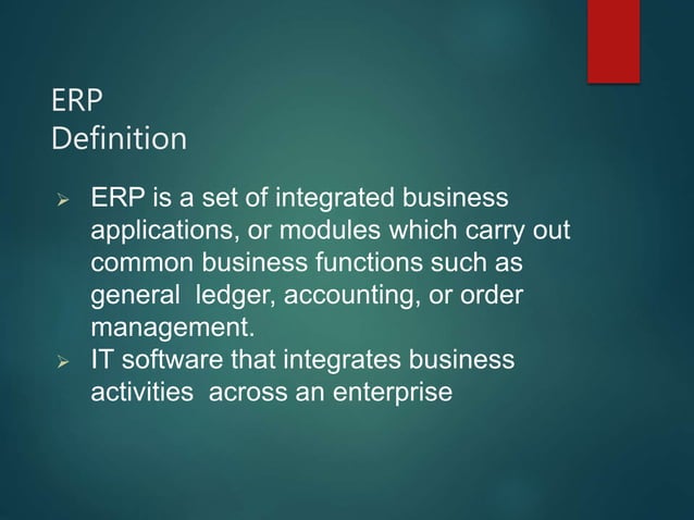 Erp ppt | PPT
