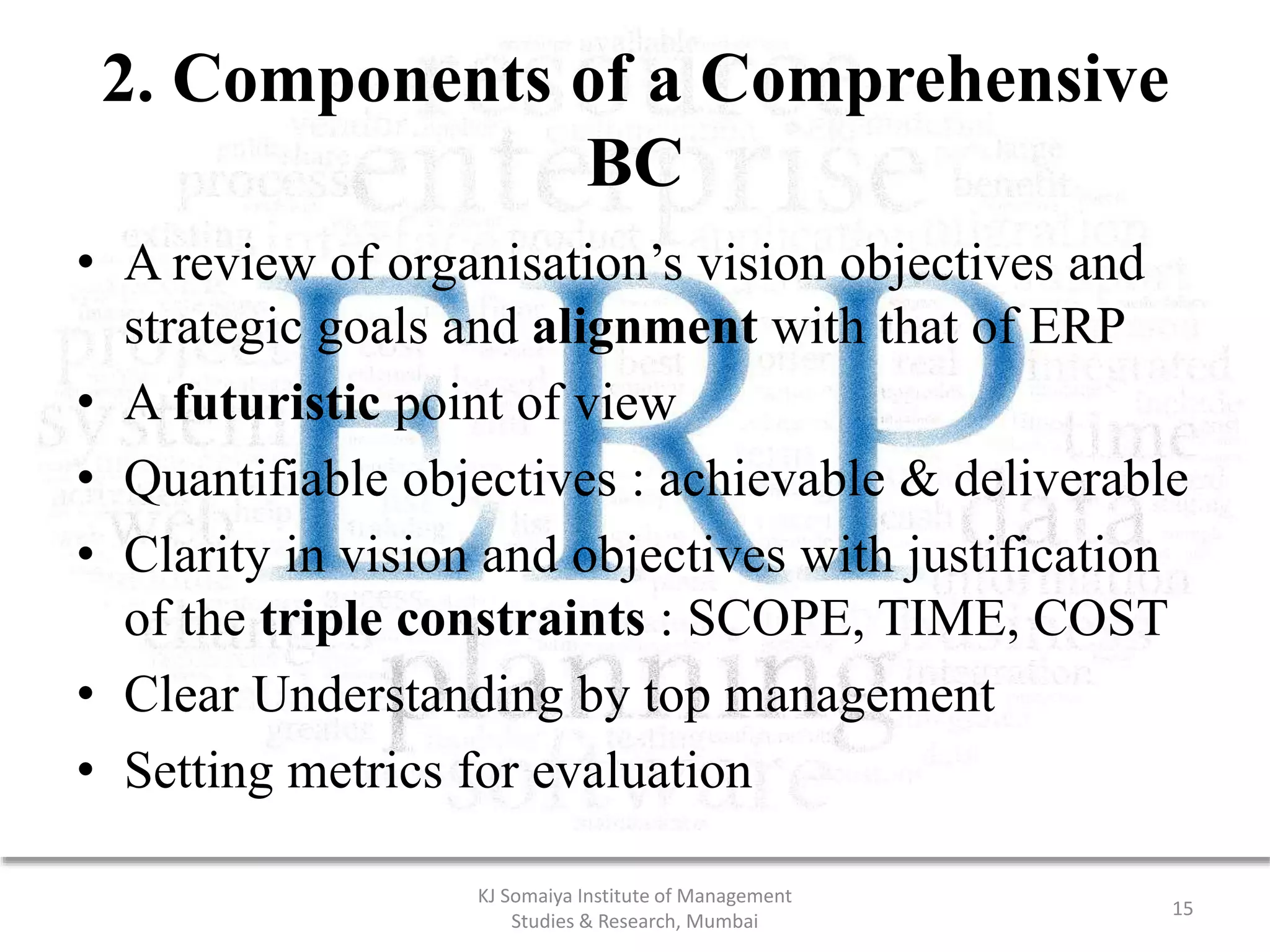 Erp ppt business case | PPTX