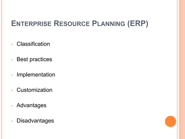Erp presentation | PPTX