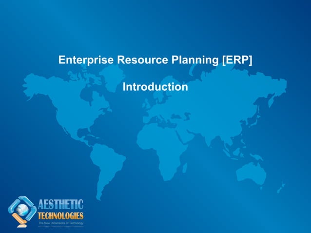 Introduction To Erp Ppt