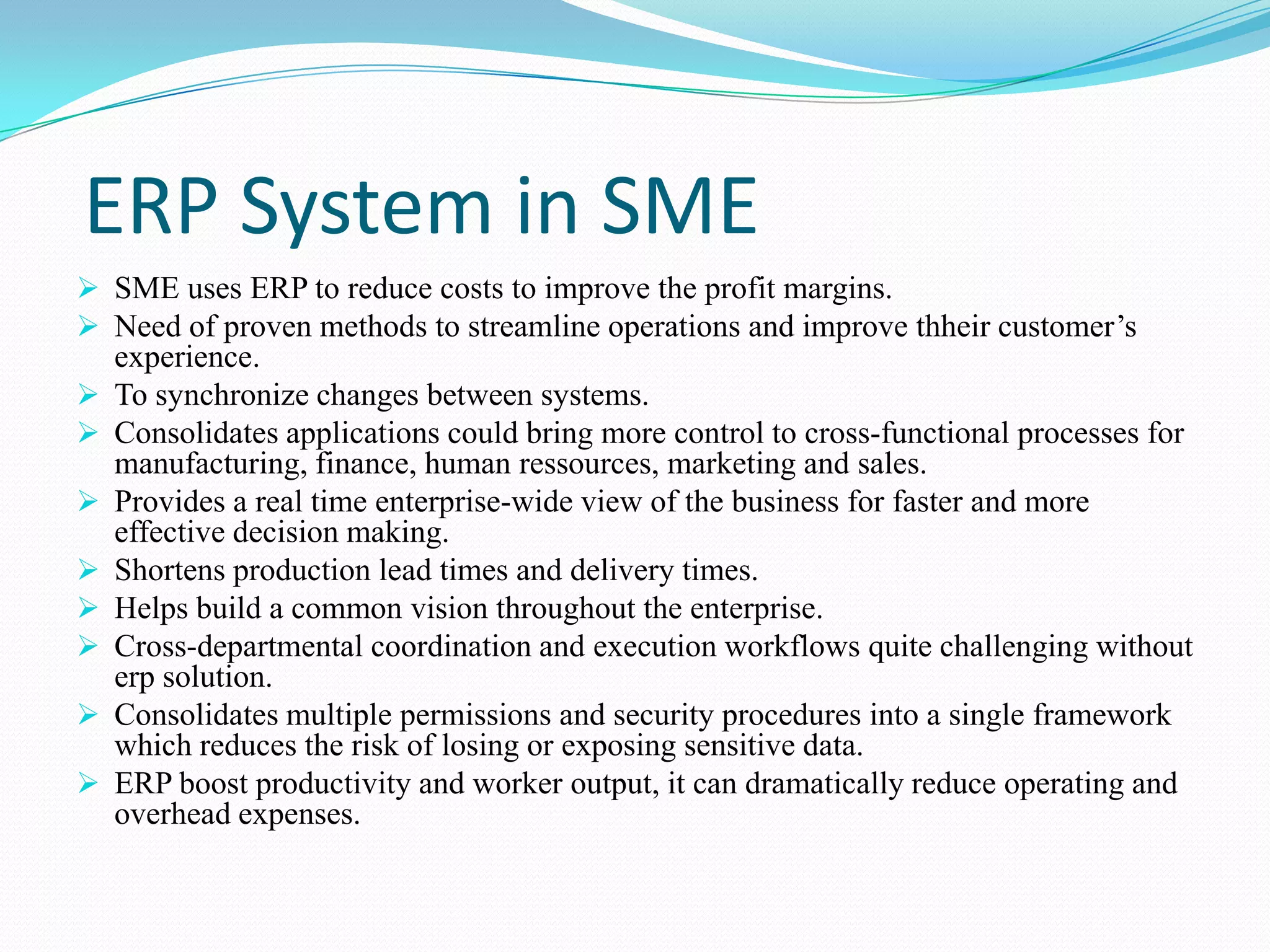 Consultants role in ERP implementations in SME | PPTX | Cloud Computing | Internet