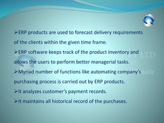 Erp Products & Solution Providers | PPT