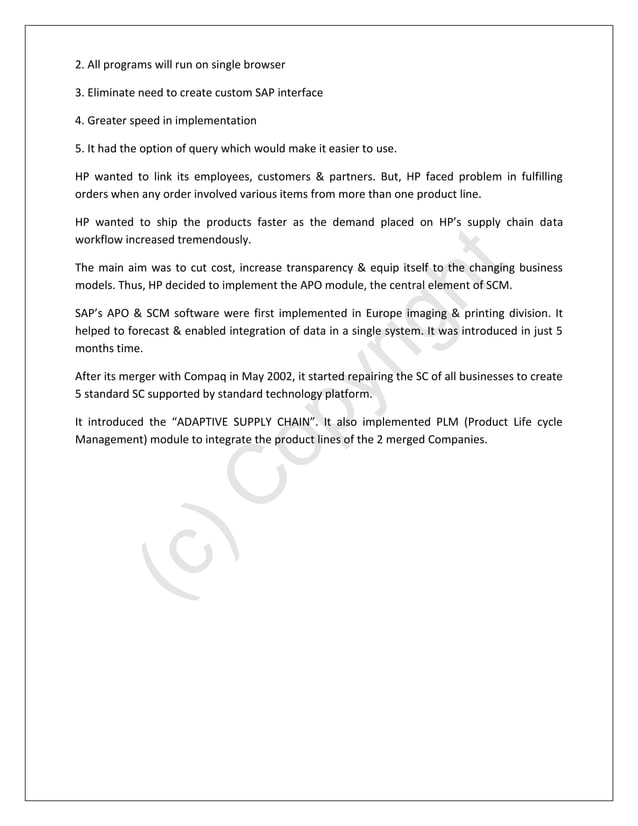 ERP Project: Implementation Failure in HP | PDF | IT and Internet ...