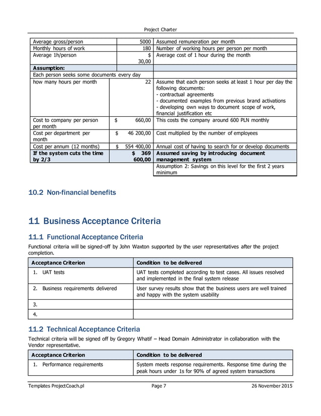 ERP/SAP Project Charter | DOCX