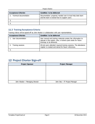 ERP/SAP Project Charter | DOCX