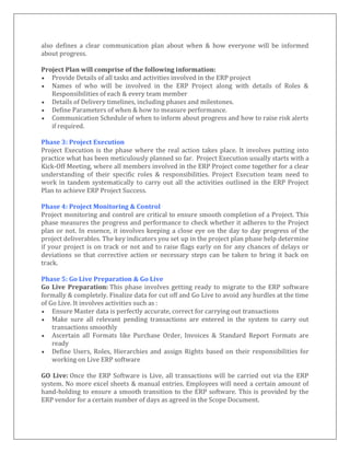 Erp Project Management - Best Practices | PDF