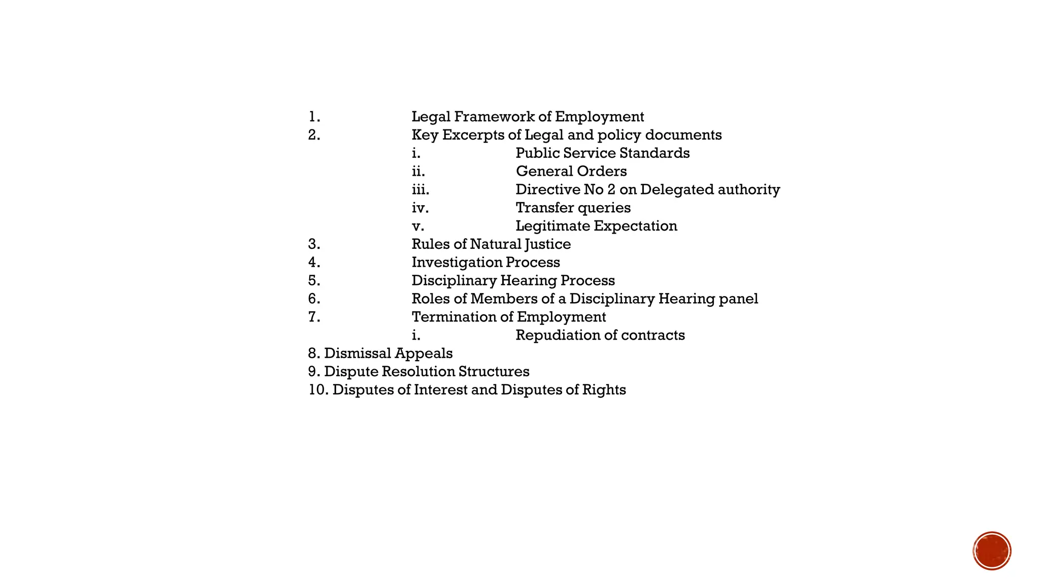 ER Presentation: Key Excerpts in legal Documents | PPT