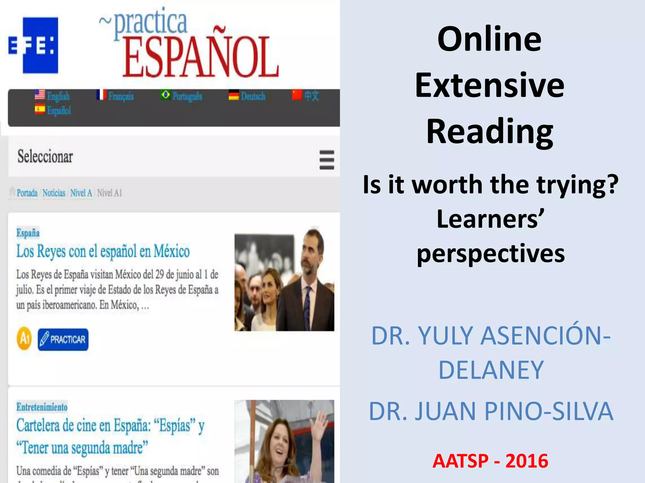 Extensive Reading AATSP2016 | PPT
