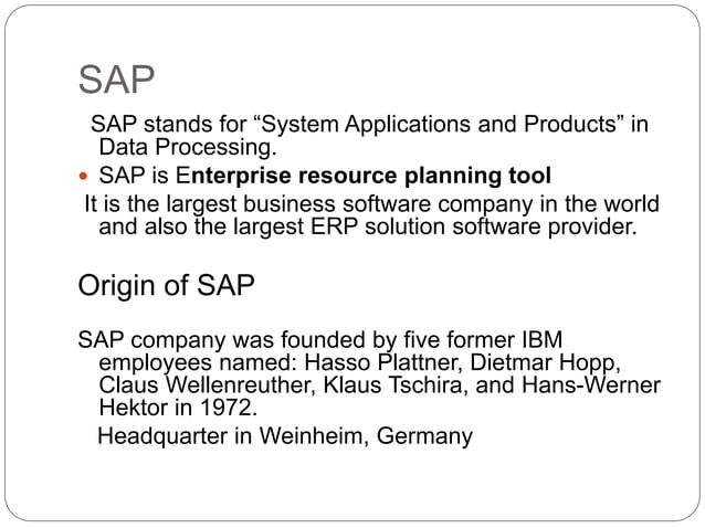 SAP Introduction | PPTX