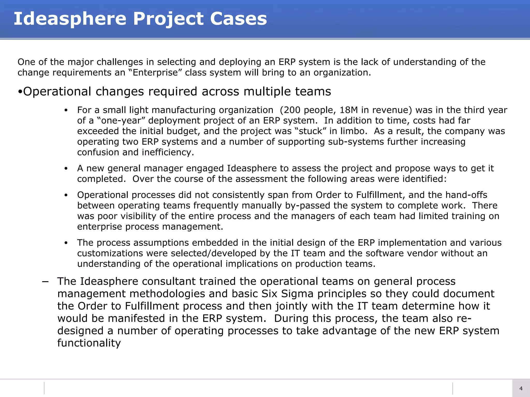 Erp Selection, Design, And Implementation Support | PPT