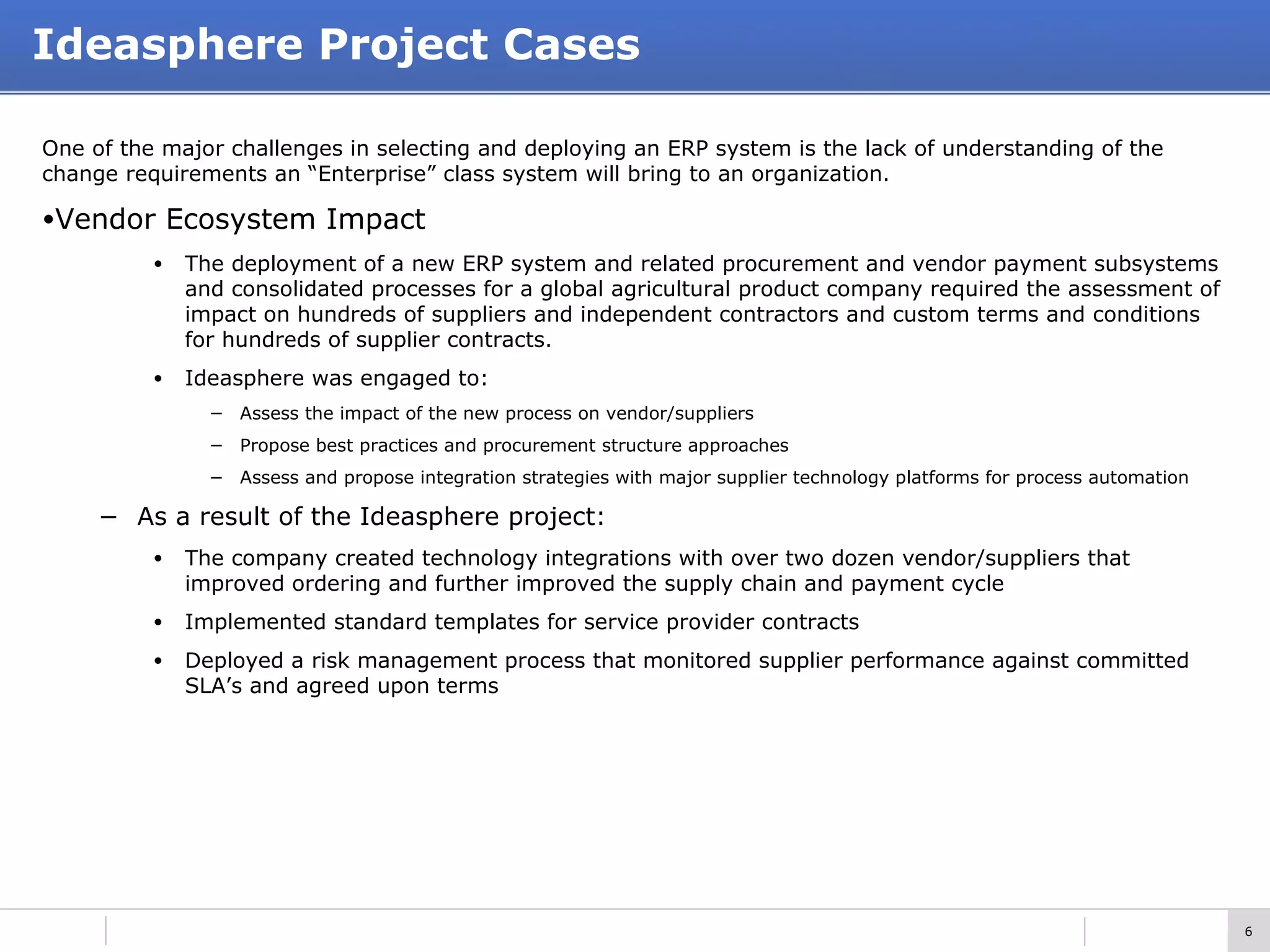 Erp Selection, Design, And Implementation Support | PPT