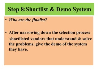 Erp selection steps | PPTX