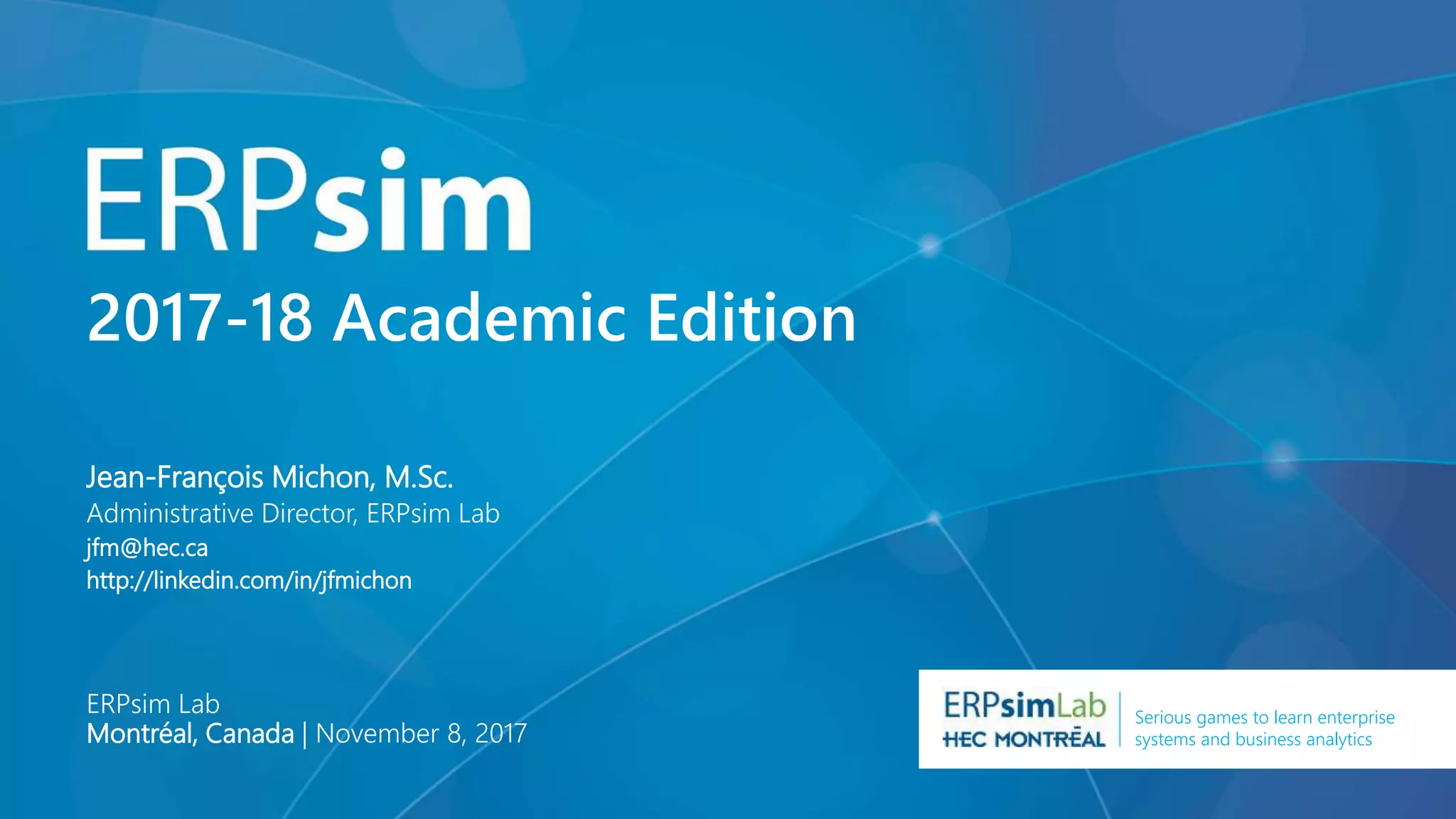 ERPsim Academic Edition 2017-18 | PPT