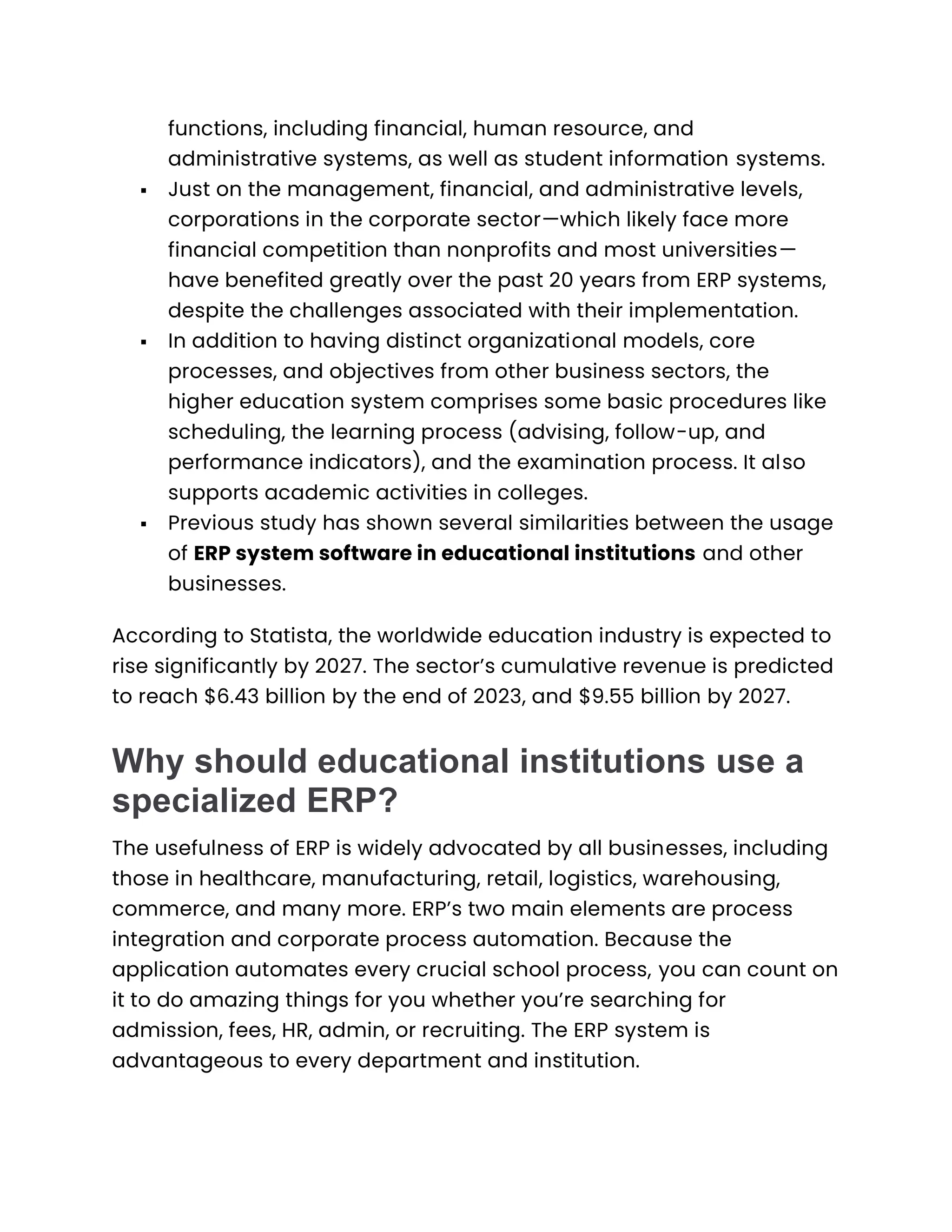 Best Erp Software For Educational Institutes Education Erp Pdf