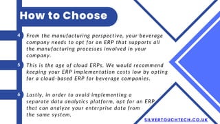 ERP Software for the Food and Beverage Industry | PPTX