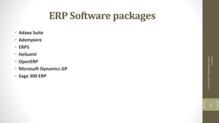 ERP Software Packages | PPT