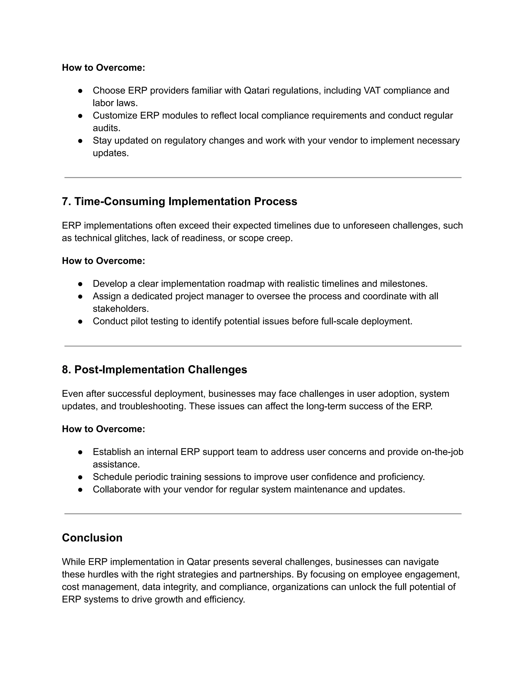 Challenges in Implementing ERP Systems in Qatar and How to Overcome Them | PDF