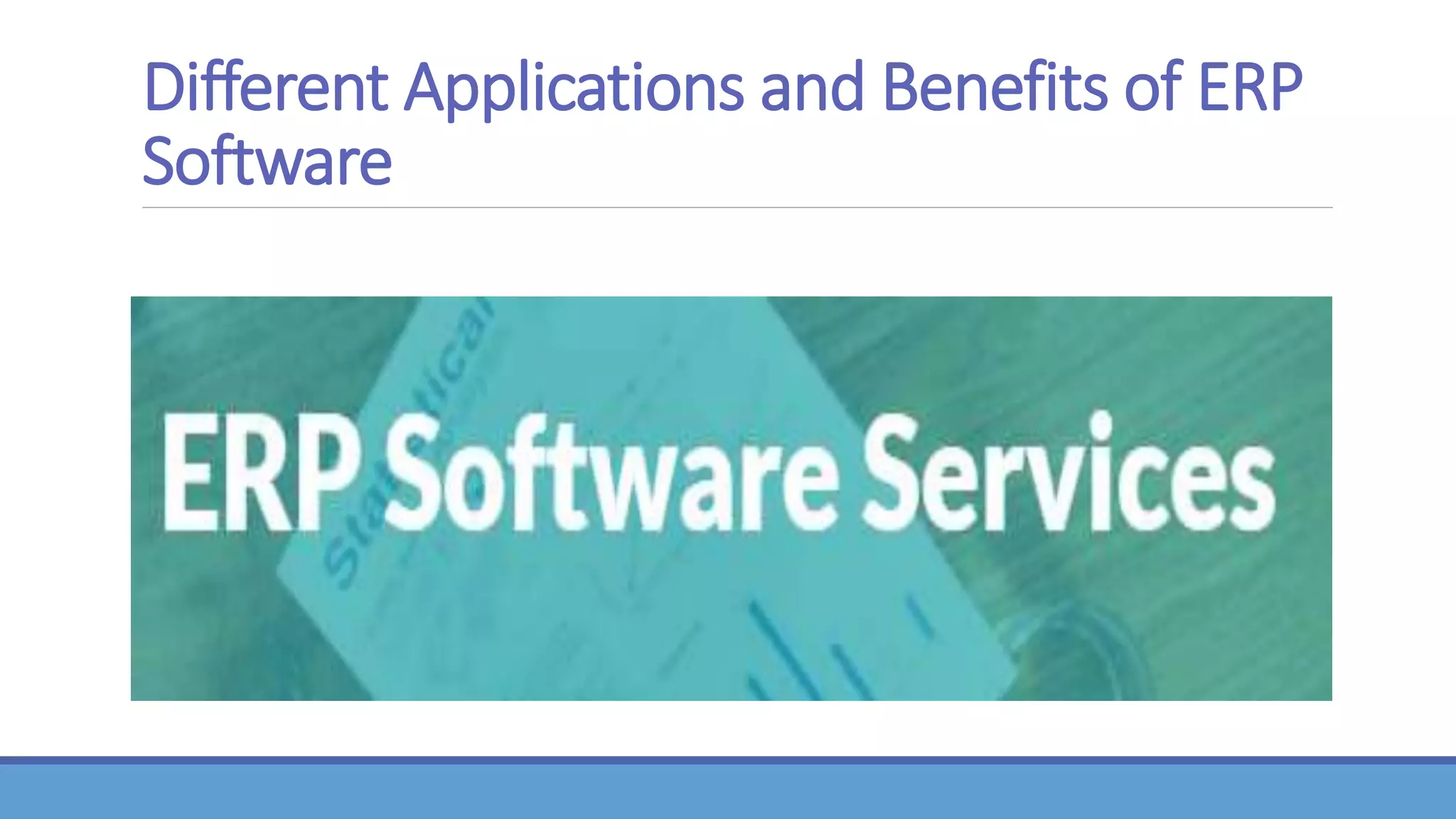 Applications Of Erp Software Pptx Computer Software And Applications Computing
