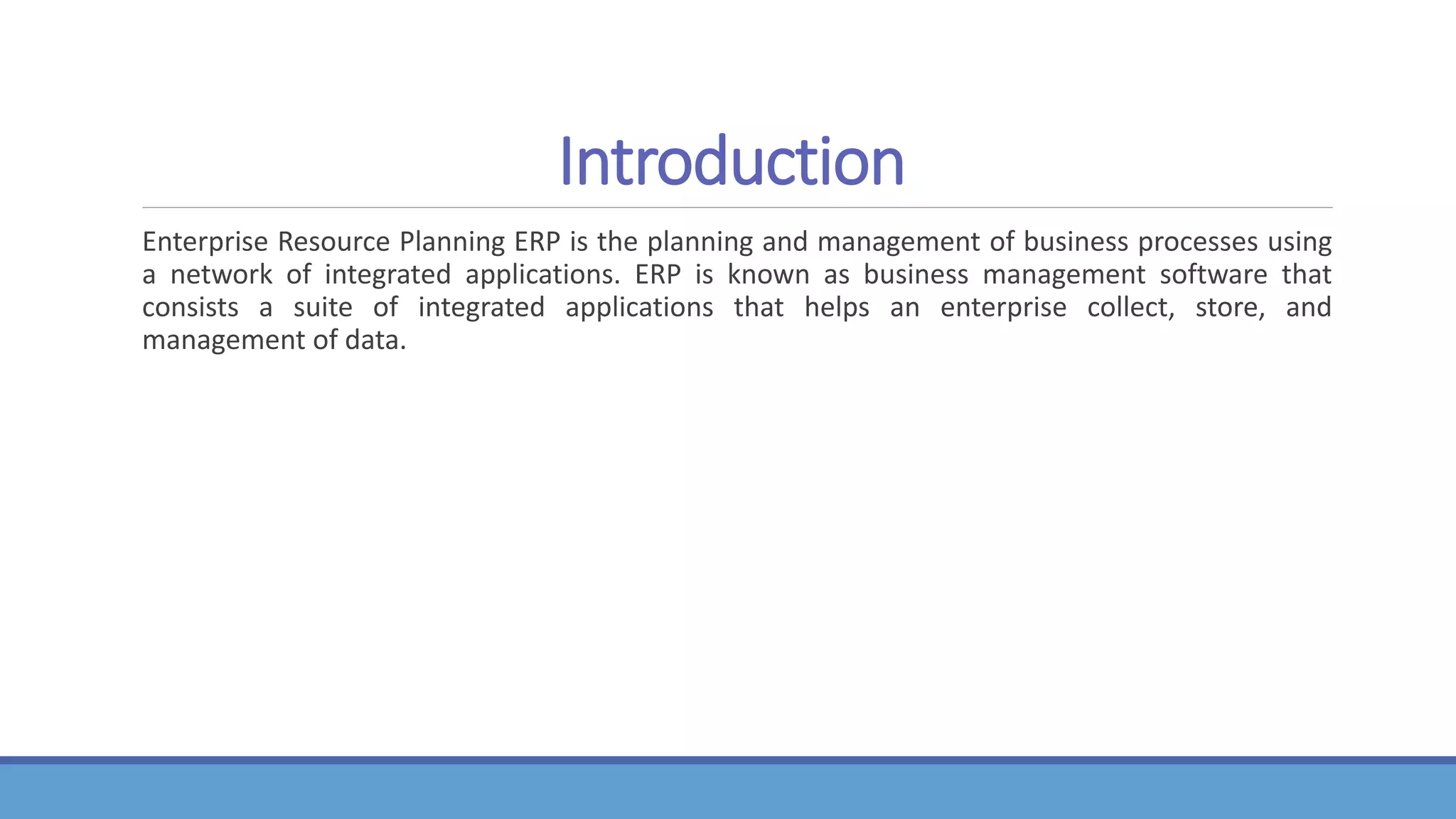Applications of ERP software | PPTX