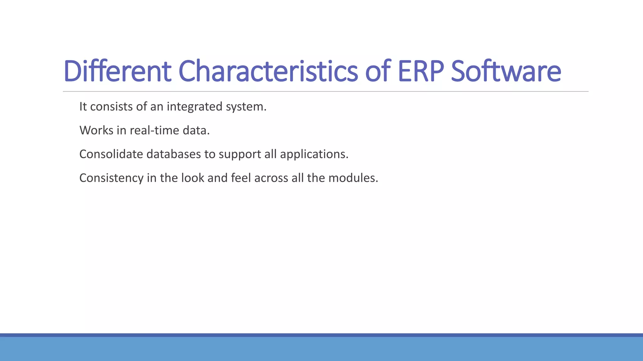 Applications of ERP software | PPTX