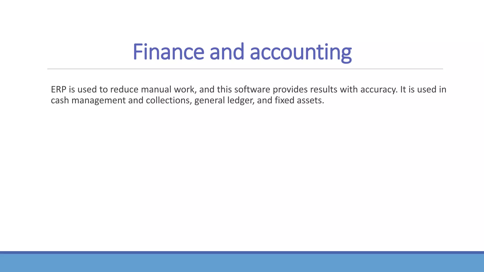 Applications of ERP software | PPTX