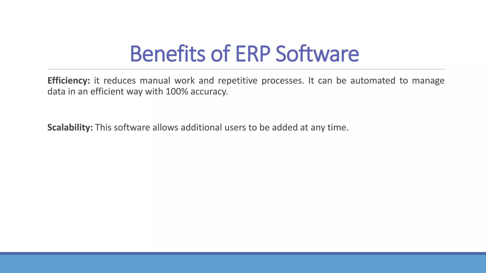 Applications of ERP software | PPTX
