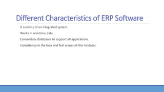 Applications of ERP software | PPTX