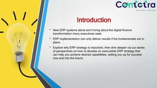 ERP strategy and digital finance transformation | PPTX
