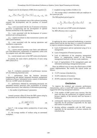 ERP System Implementation Benefits and Economic | PDF