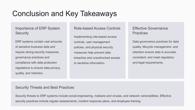 ERP System Security Data Privacy and Governance | PDF