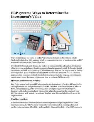 ERP system Ways to Determine the Investment's Value.pdf