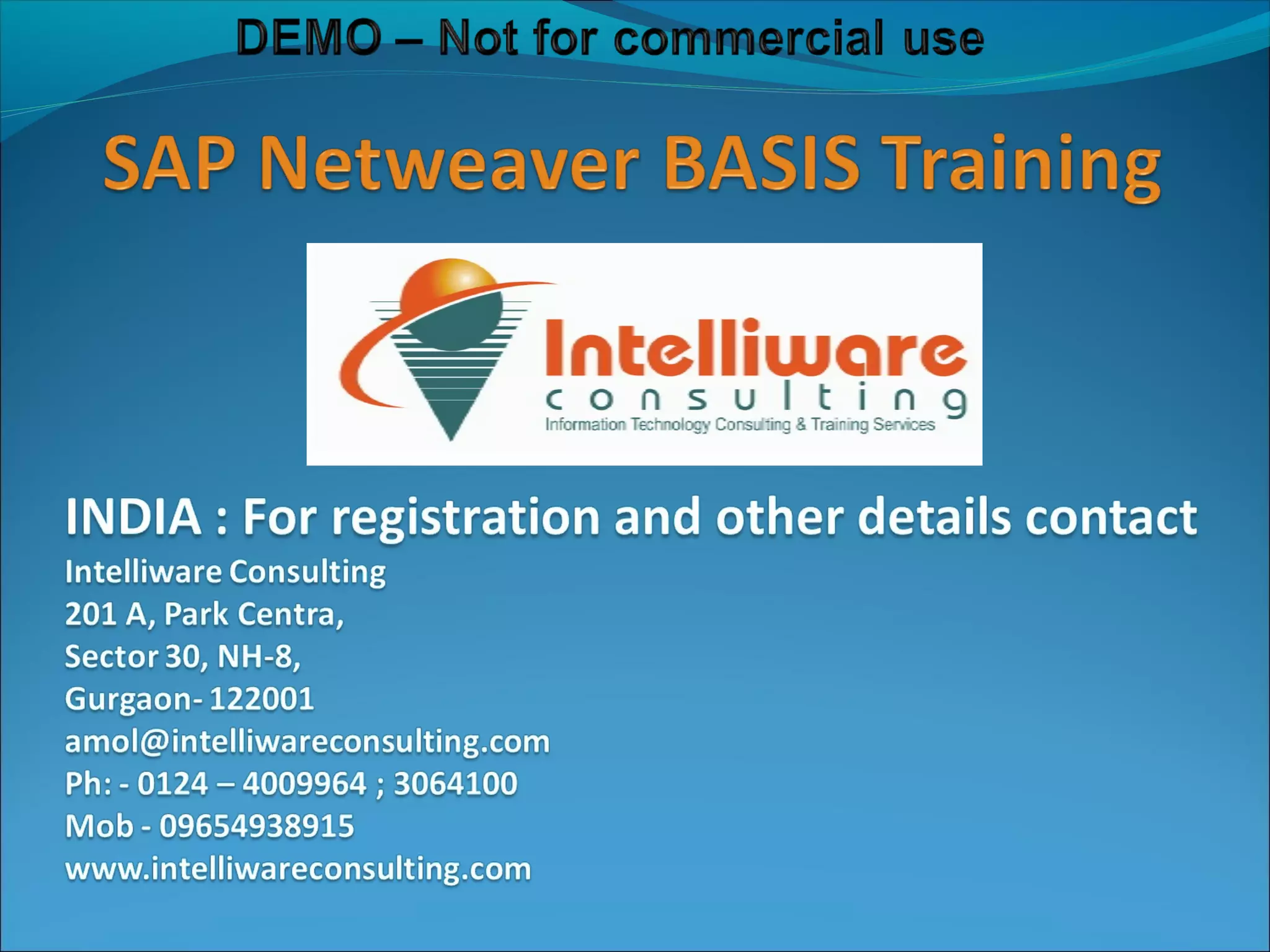Erp training at intelliware | PPT