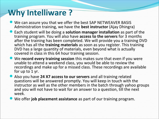 Erp training at intelliware | PPT