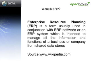 Enterprise Resource Planning Implementation Services | PPT | Shareware and Freeware | Computer ...
