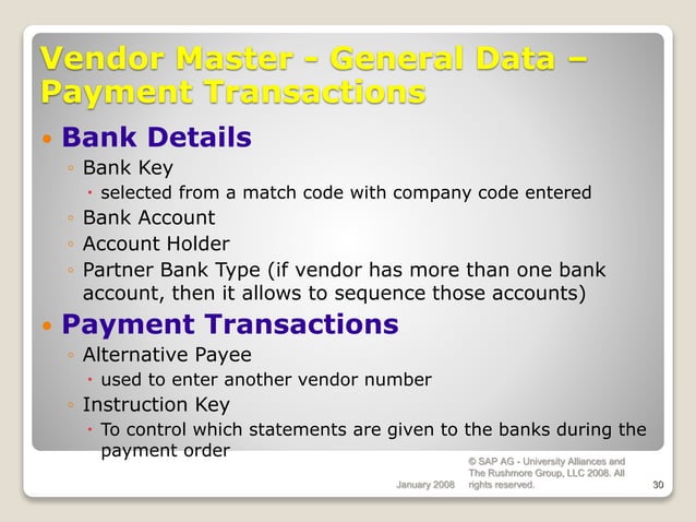 ERP vendor master records | PPT | Logistics | Business