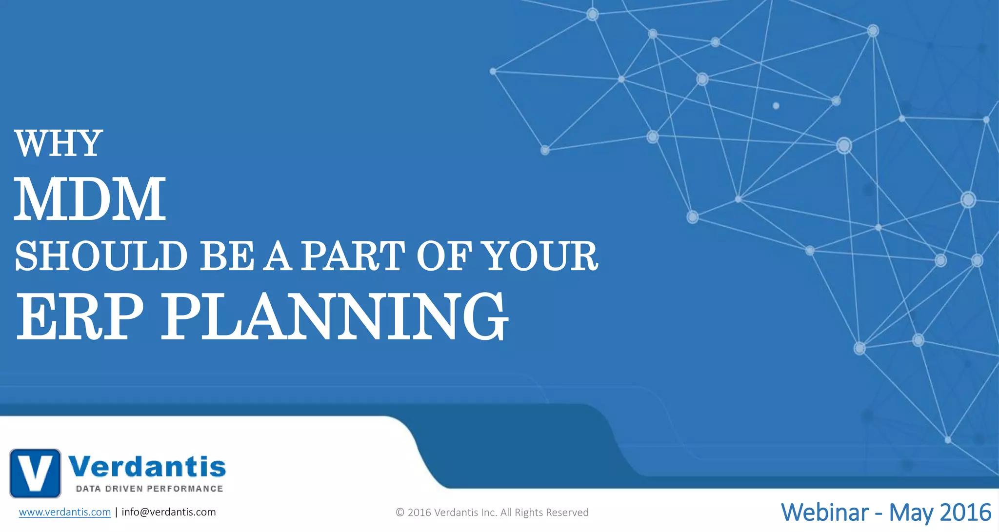 Making MDM a Part of Your ERP Planning | PPT