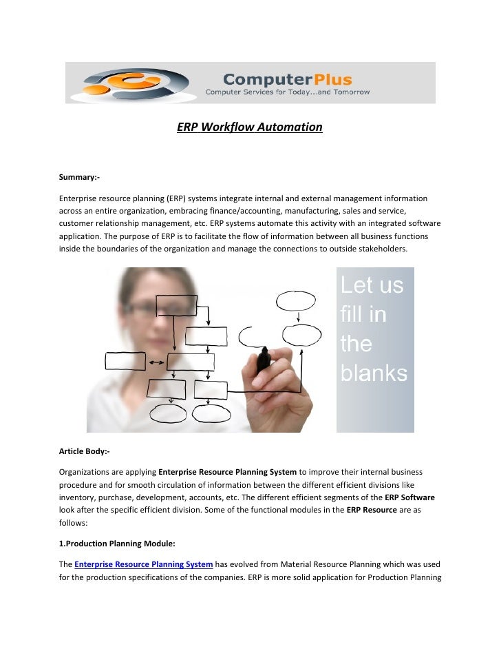ERP Workflow Automation