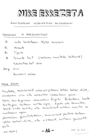 Errezeta liburua | PDF