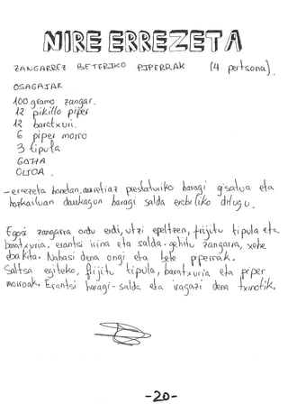 Errezeta liburua | PDF