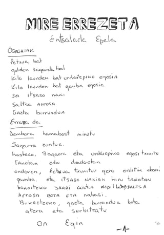 Errezeta liburua | PDF