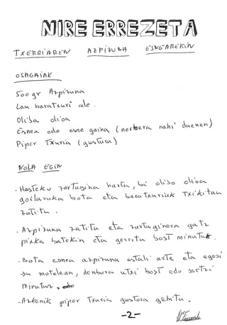 Errezeta liburua | PDF