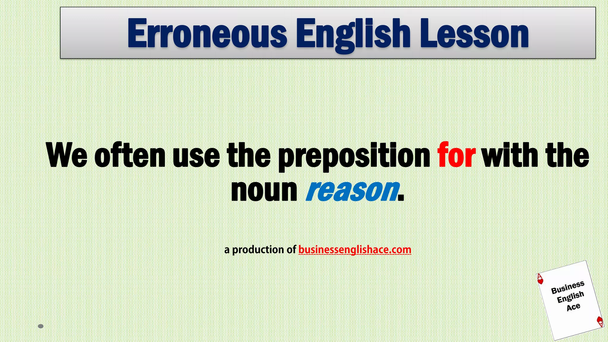 Erroneous English - Prepositions and Nouns | PDF