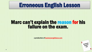 Erroneous English - Prepositions and Nouns | PDF