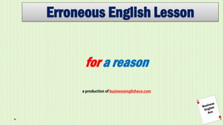 Erroneous English - Prepositions and Nouns | PDF