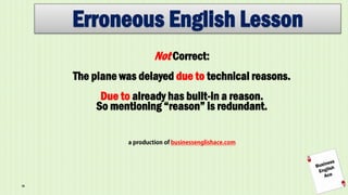Erroneous English - Prepositions and Nouns | PDF