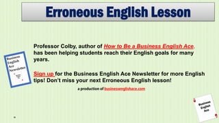 Erroneous English - Prepositions and Nouns | PDF